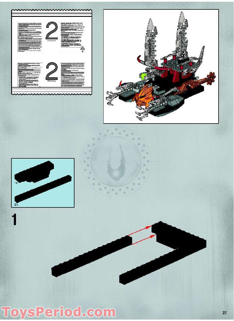 LEGO 8624 Race for the Mask of Life Instructions and Parts List