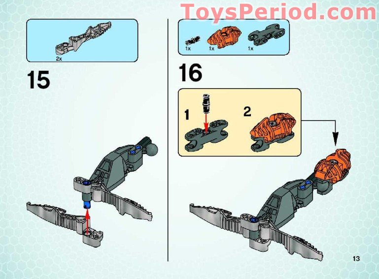 LEGO 8687 Toa Pohatu Instructions and Parts List