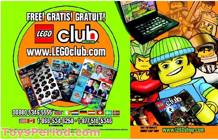 LEGO 8260 Tractor Instructions and Parts List