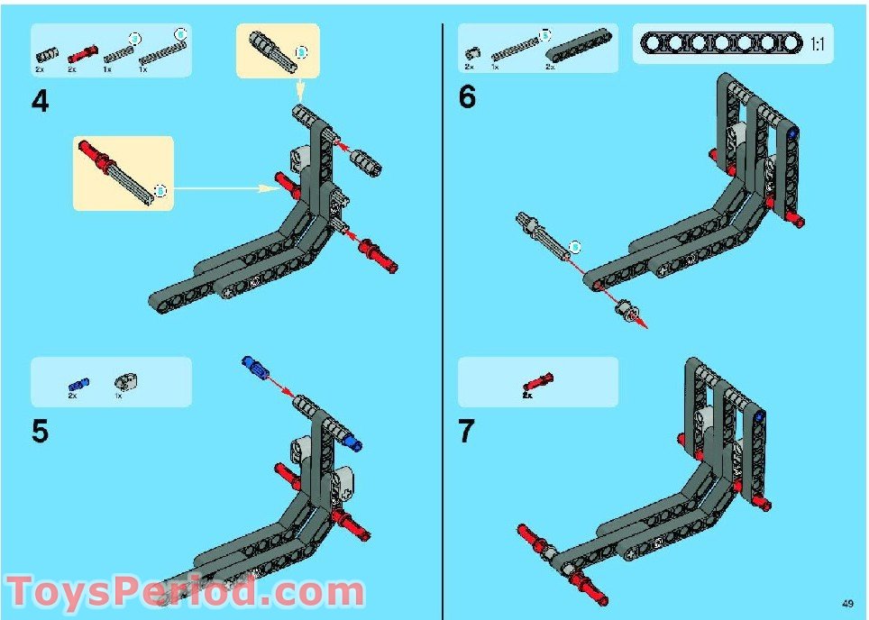 LEGO 8274 Combine Harvester Instructions and Parts List