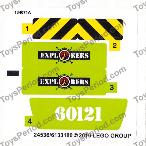 LEGO Sets with Part 60121stk01 Sticker Sheet for Set 60121 - (24536/ ...