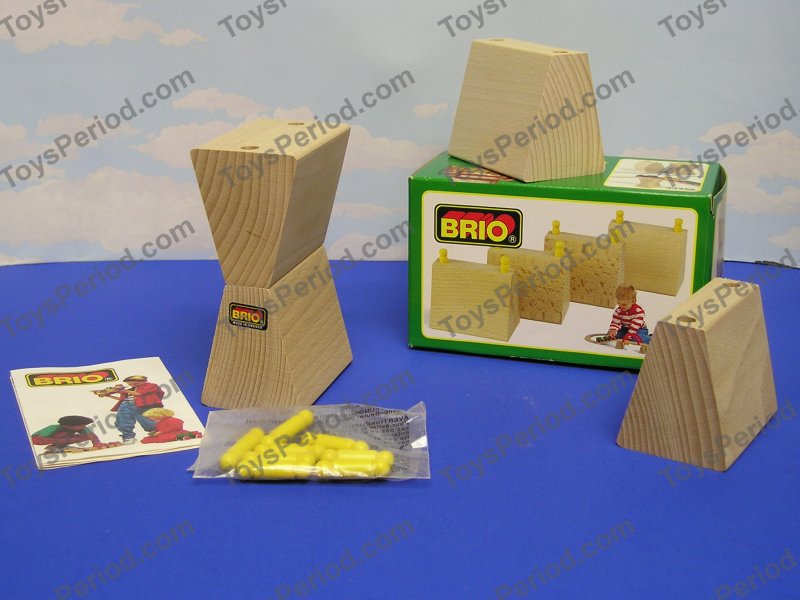 BRIO - BRIO 33356 Wooden Railway Tall Supports Pkg4 New Sweden