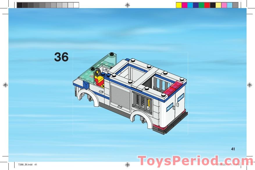 LEGO 7286 Prisoner Transport Instructions and Parts List