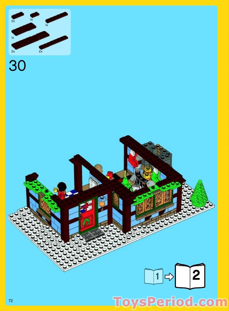 LEGO 10229 Winter Village Cottage Instructions and Parts List