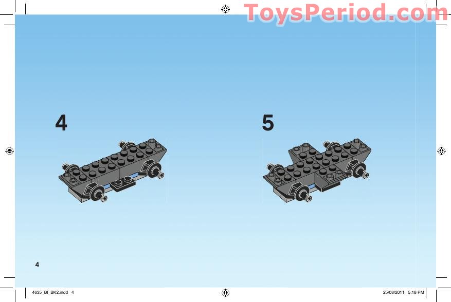 LEGO 4635 Fun with Vehicles Instructions and Parts List