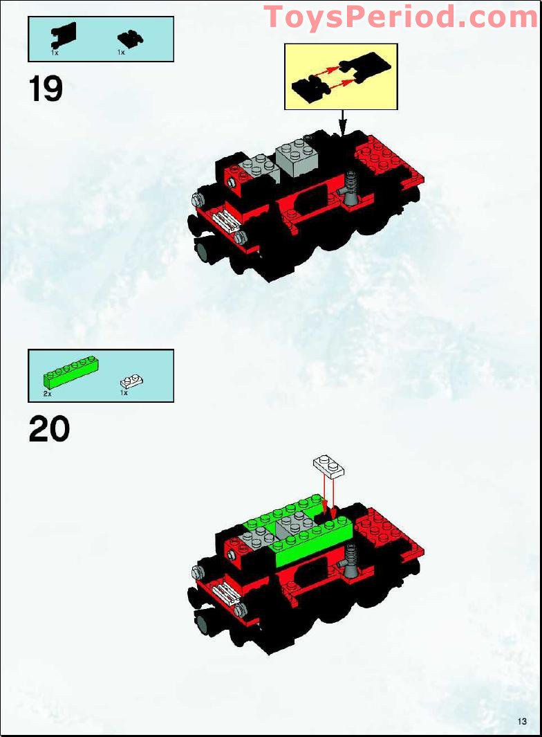 LEGO 10173 Holiday Train Instructions and Parts List