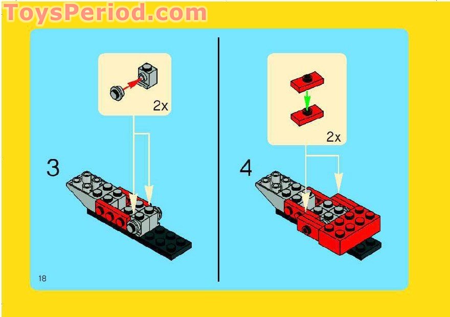 LEGO 6741 Mini Jet Instructions and Parts List