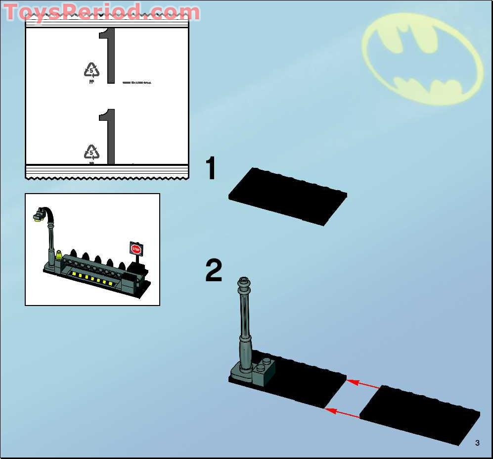 LEGO 7781 The Batmobile: Two-Face's Escape Instructions and Parts List