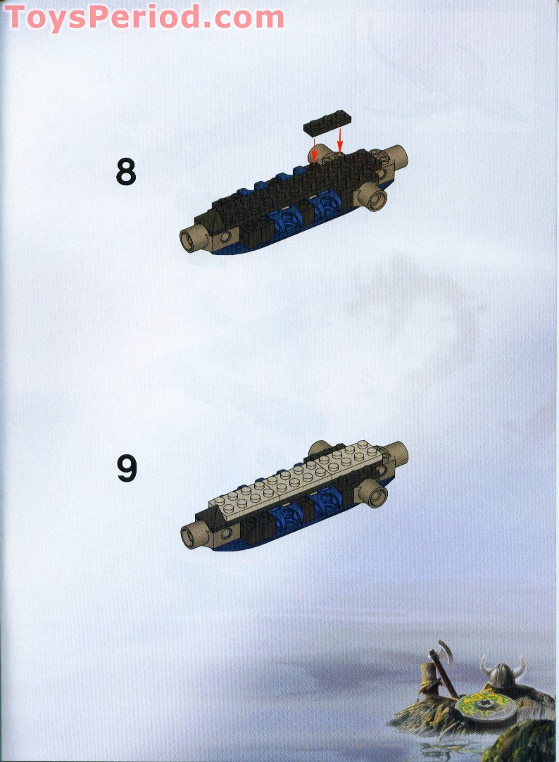 LEGO 7021 Viking Double Catapult Versus Armored Ofnir Dragon ...