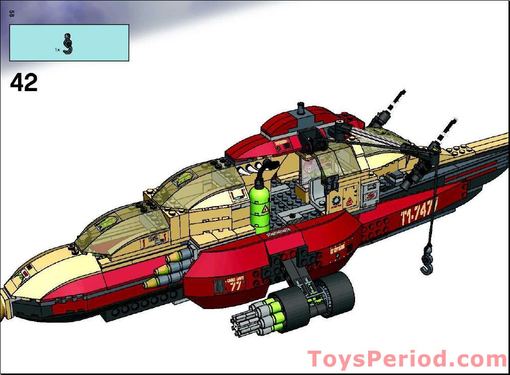 LEGO 7477 T1 Typhoon vs. T-Rex Instructions and Parts List