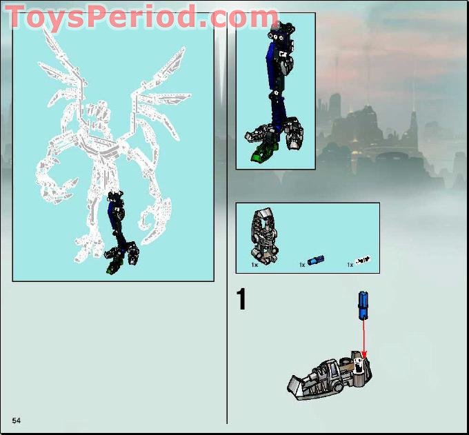 LEGO 8621 Turaga Dume and Nivawk Instructions and Parts List