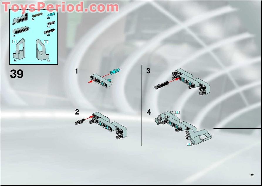 LEGO 8366 Supersonic RC Instructions and Parts List