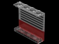 LEGO Sets with Part 4215ap01 Panel 1 x 4 x 3 with Red Bar and White ...