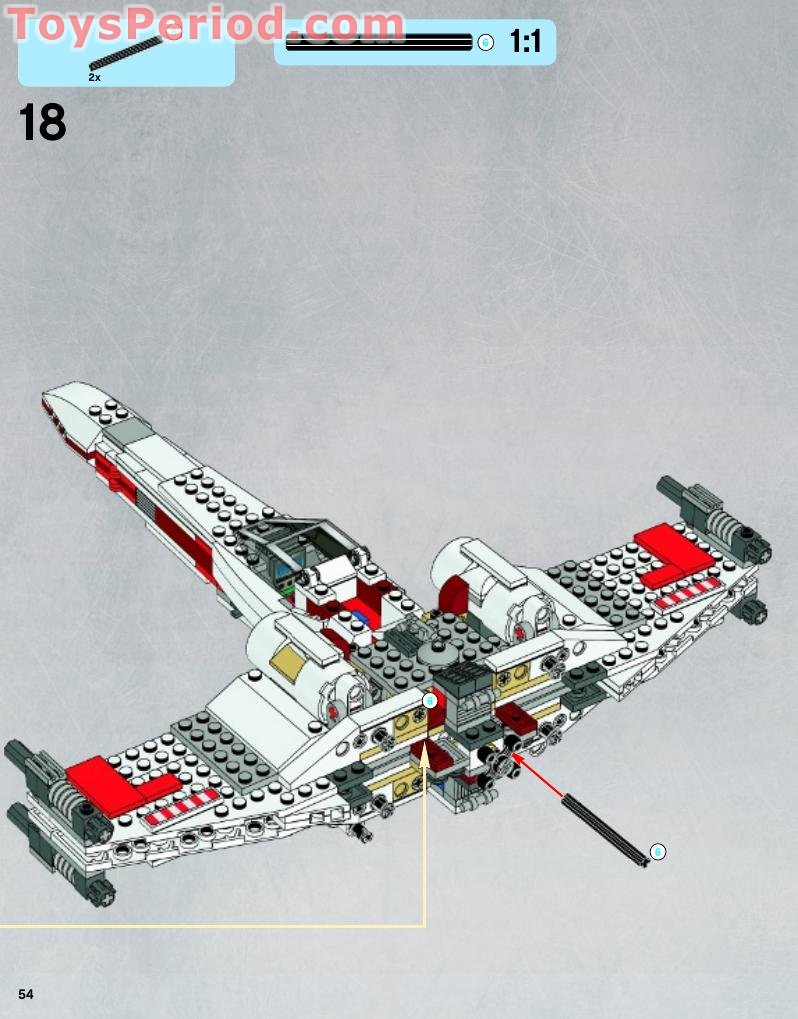 LEGO 9493 X-wing Starfighter Instructions and Parts List