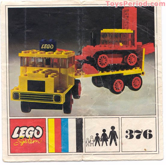 LEGO 376-1 Low-Loader with Excavator Instructions and Parts List