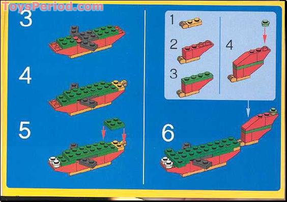 LEGO 3223 Dixan Soap Promotional Set, Orange Fish Instructions and ...