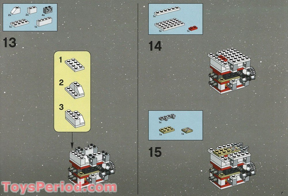 LEGO 6212 X-Wing Fighter Instructions and Parts List