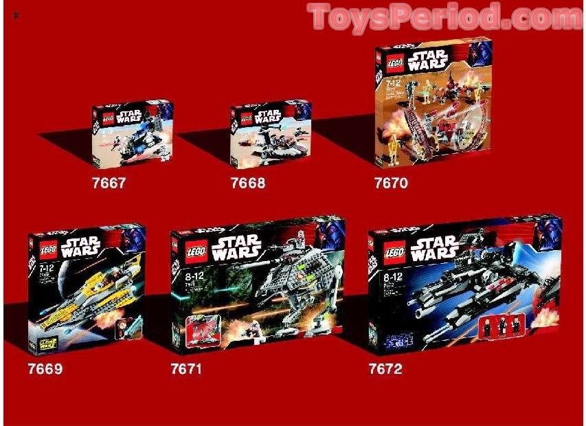 LEGO 7678 Droid Gunship Instructions and Parts List