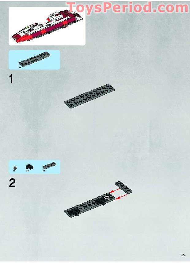 LEGO 7679 Republic Fighter Tank Instructions and Parts List