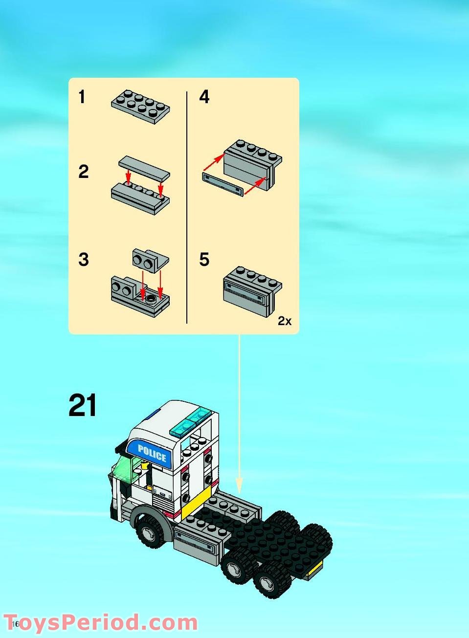 LEGO 7743 Police Command Center Instructions and Parts List