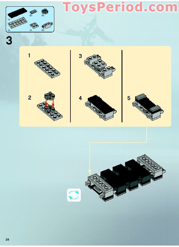 LEGO 7041 Troll Battle Wheel Instructions and Parts List