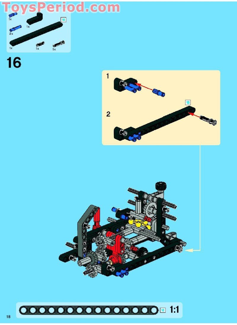 LEGO 8063 Tractor with Trailer Instructions and Parts List