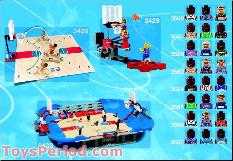 LEGO 3427 NBA Slam Dunk Instructions and Parts List