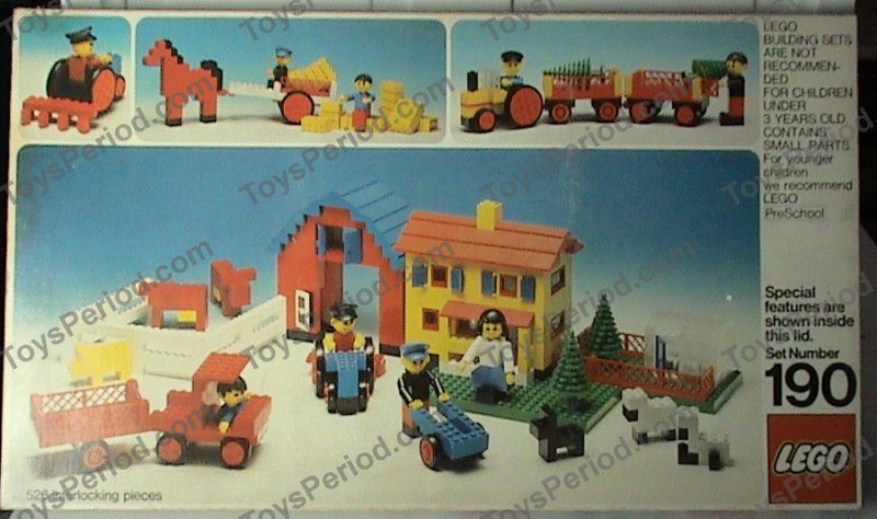 LEGO 190 LEGO Building Set with People - Farm Instructions and Parts List