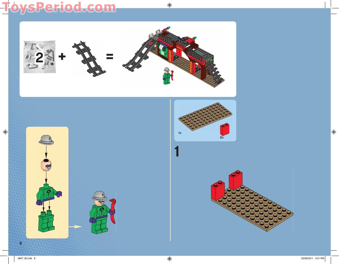 LEGO 6857 The Dynamic Duo Funhouse Escape Instructions and Parts List