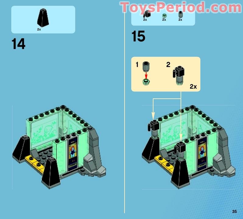 LEGO 6860 The Batcave Instructions and Parts List