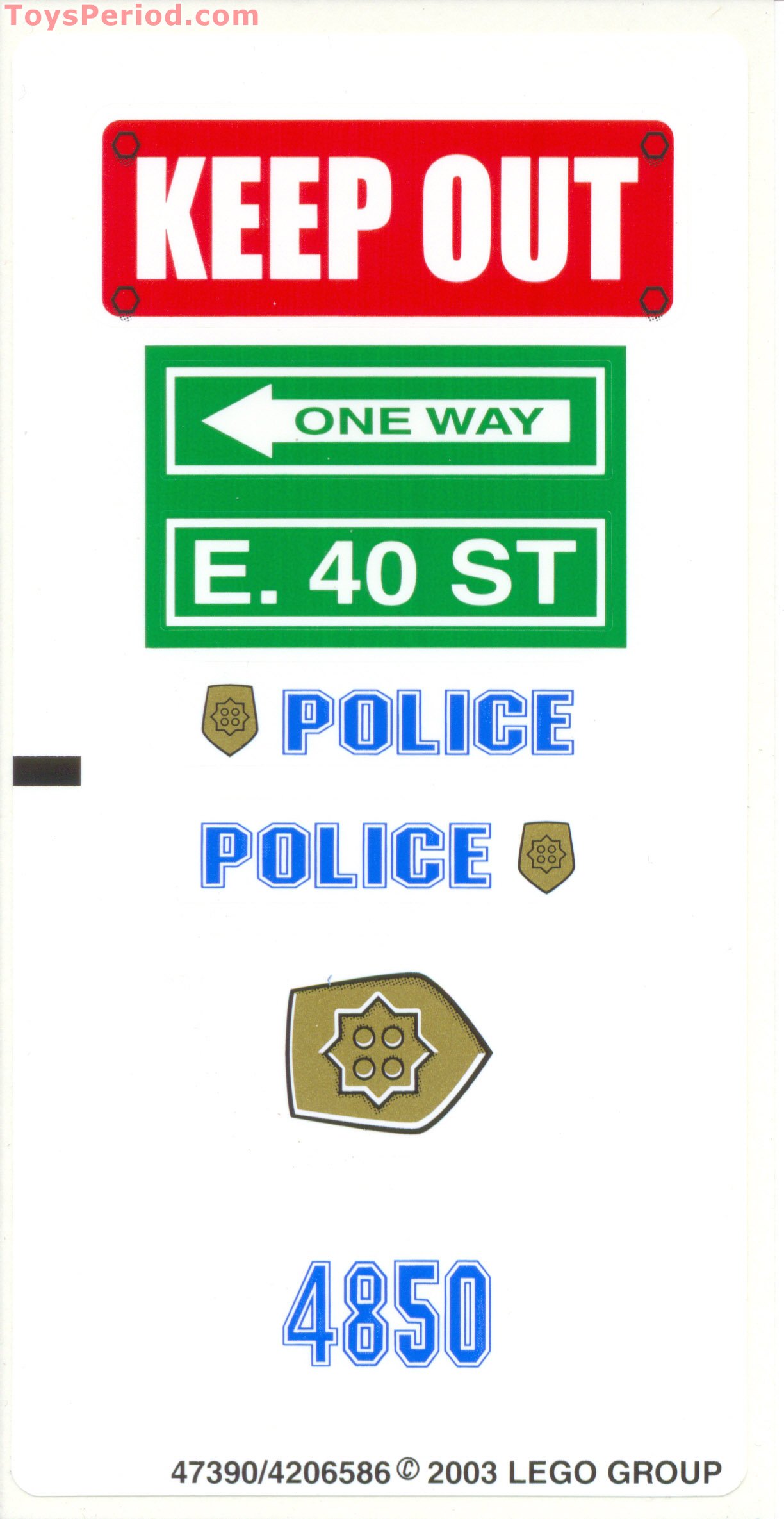 LEGO 4850 Spider-Man's First Chase Instructions and Parts List