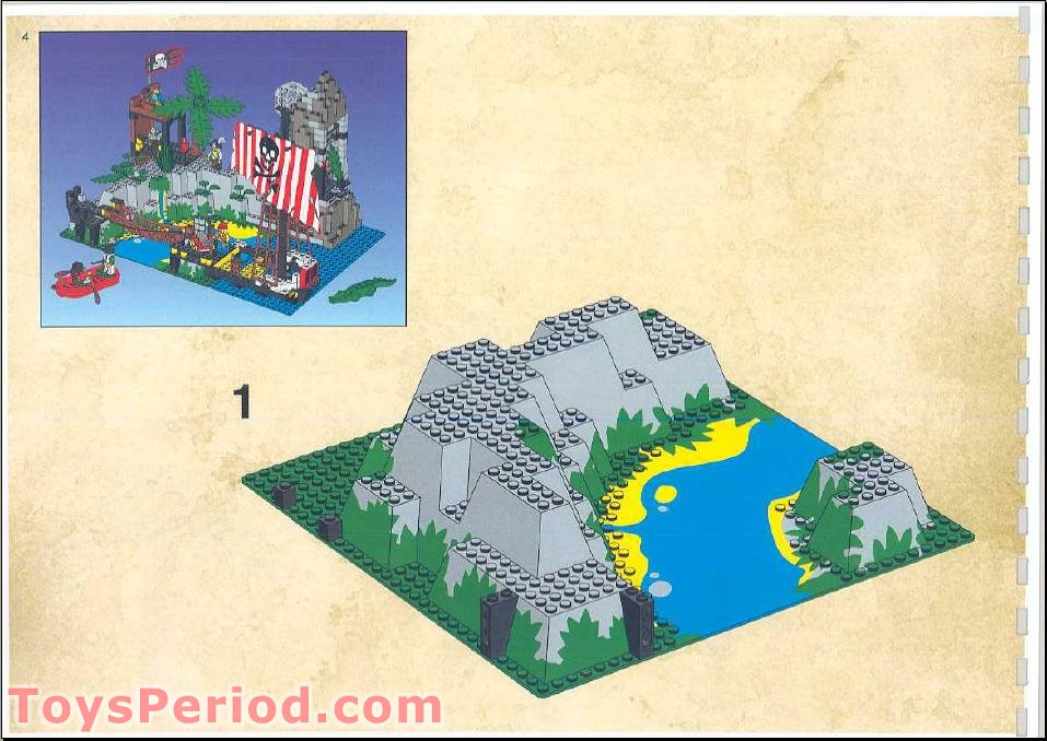 LEGO 6281 Pirates Perilous Pitfall Instructions and Parts List