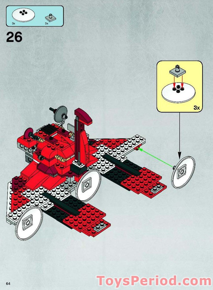 LEGO 7665 Republic Cruiser (Limited Edition - with R2-R7) Instructions ...