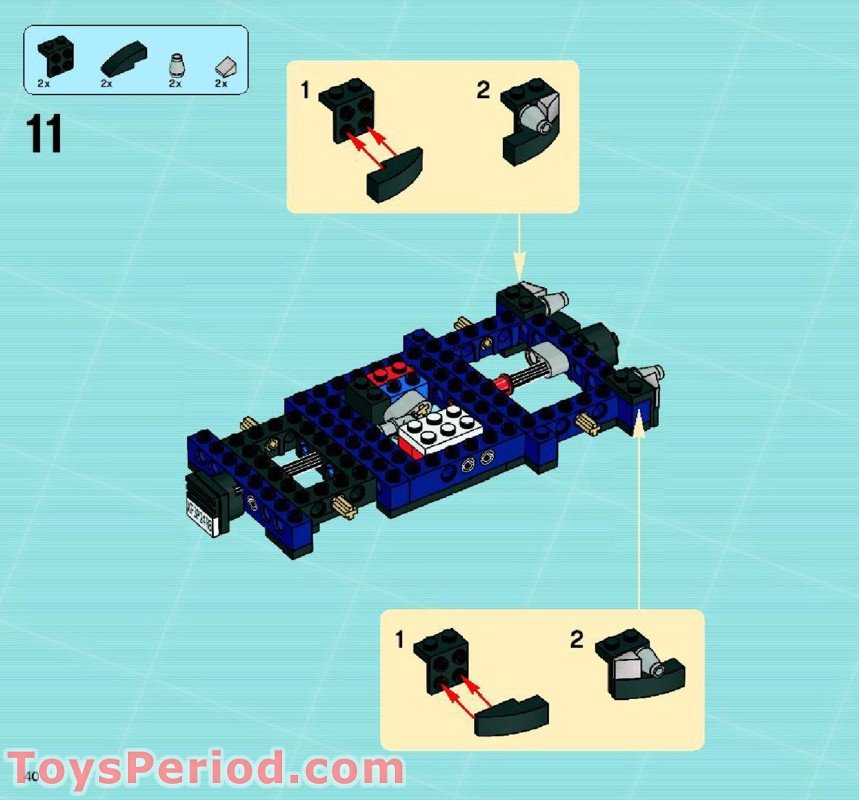 LEGO 8634 Mission 5: Turbocar Chase Instructions and Parts List