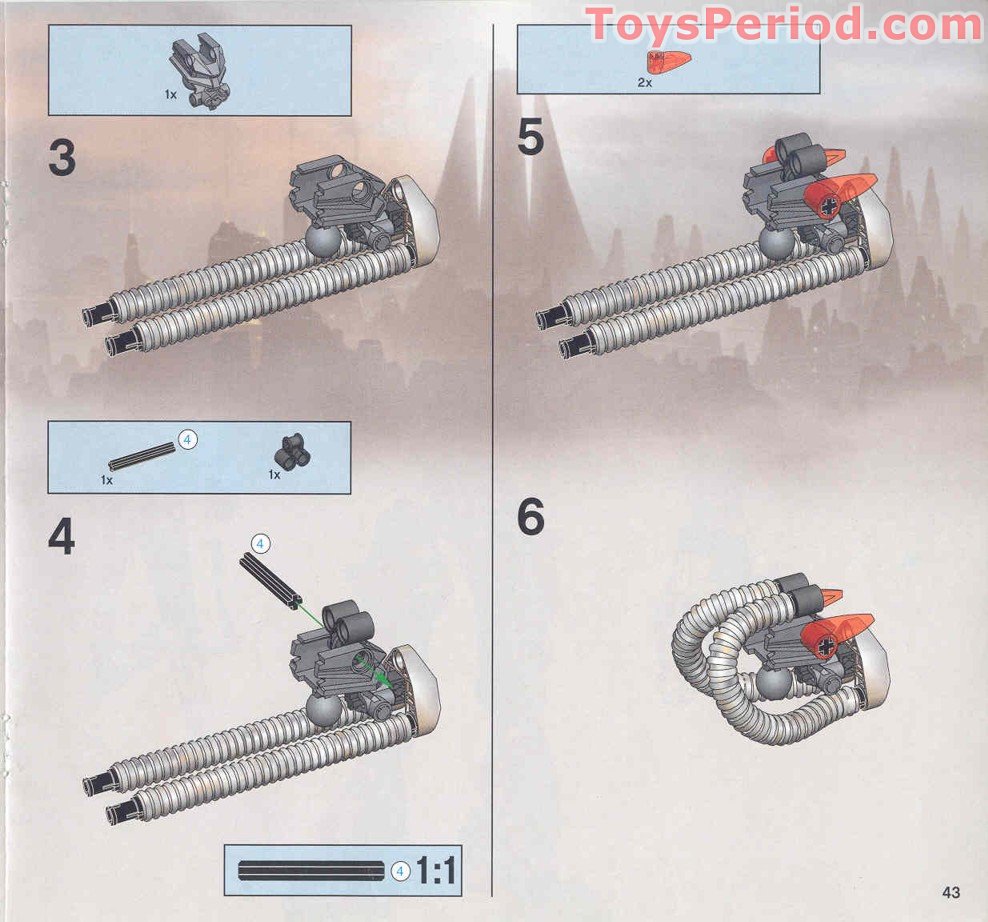 LEGO 8756 Sidorak Instructions and Parts List