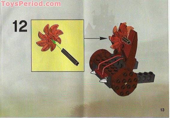 LEGO 8873 Fireball Catapult Instructions and Parts List