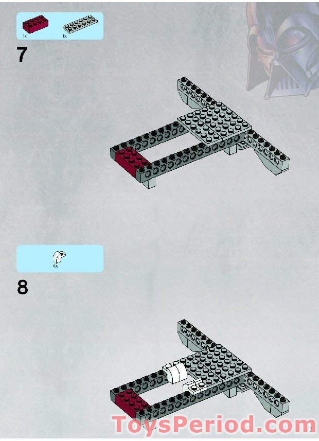 LEGO 8019 Republic Attack Shuttle Instructions and Parts List