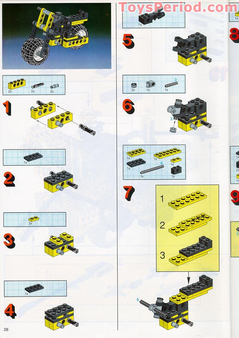 LEGO 8062 Universal Set with Storage Case Instructions and Parts List