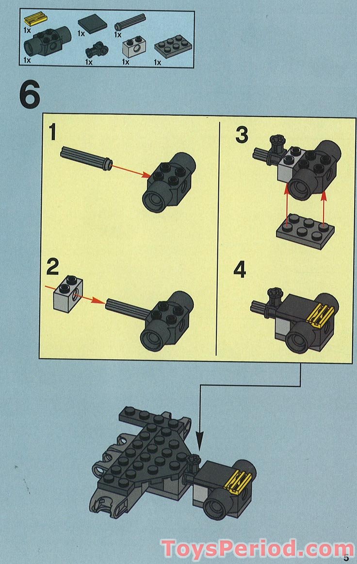 LEGO 8105 Iron Condor Instructions and Parts List