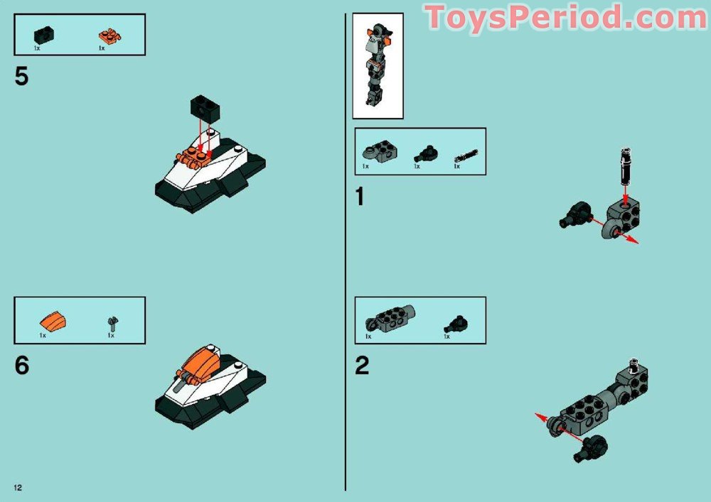 LEGO 8108 Mobile Devastator Instructions and Parts List