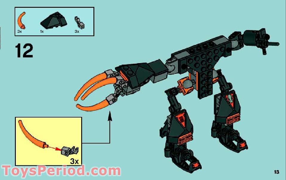 LEGO 8101 Claw Crusher Instructions and Parts List