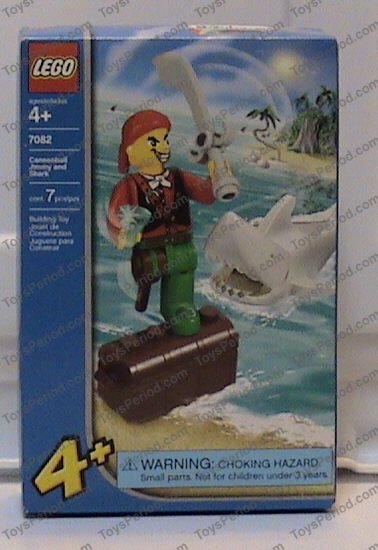 LEGO 7082 Cannonball Jimmy and Shark Set Parts List