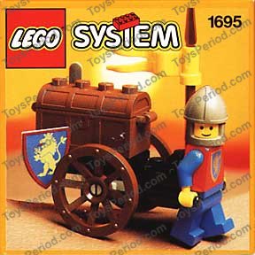 LEGO 1695 Treasure Cart - Boxed Instructions and Parts List