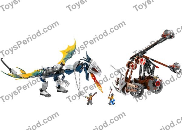 LEGO 7021 Viking Double Catapult Versus Armored Ofnir Dragon ...