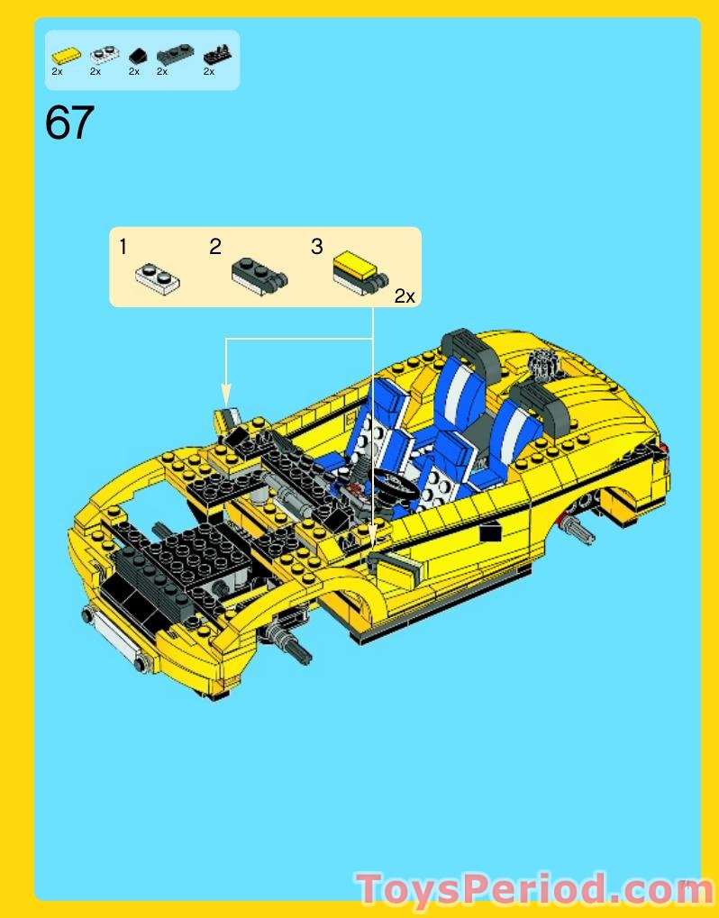 LEGO 5767 Cool Cruiser Instructions and Parts List