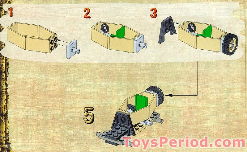 LEGO 3722 Treasure Tomb - TRU Instructions and Parts List