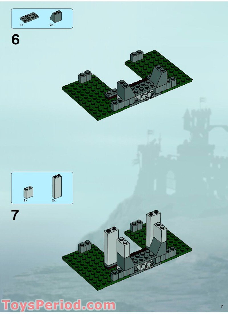 LEGO 7079 Drawbridge Defense Instructions and Parts List