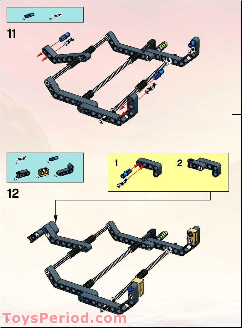 LEGO 7298 Dino Air Tracker Instructions and Parts List