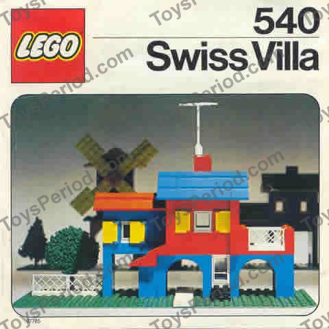 LEGO 540-3 Swiss Villa Instructions and Parts List