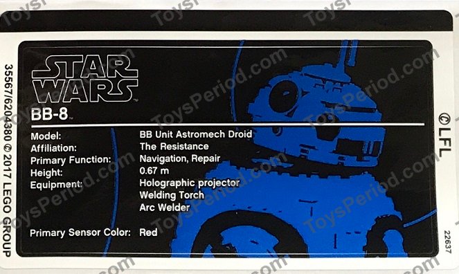 LEGO Sets with Part 75187stk01 Sticker Sheet for Set 75187 - (35567/ ...